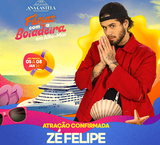 Zé Felipe confirma shows no Navio Ana Castela, em janeiro – Portal SUCESSO!
